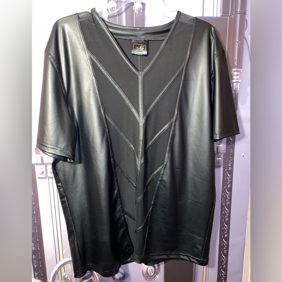 Shirts | Wet Look Mesh Pvc Stretch Short Sleave Fetish Wear Tshirt Xxxl ...